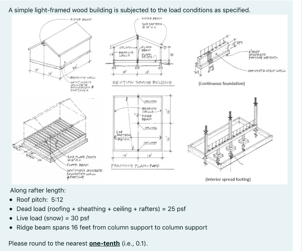 Floor load conditions: • Floor dead load (flooring + | Chegg.com