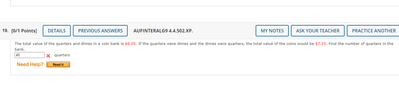 Solved bank. * quarters | Chegg.com