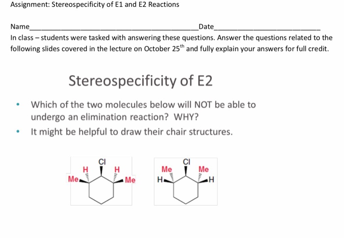 Solved Stereoselectivity for E1 Considering stereochemistry | Chegg.com