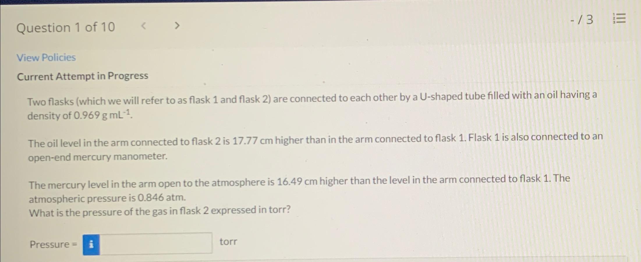 Solved -/3 = Question 1 of 10