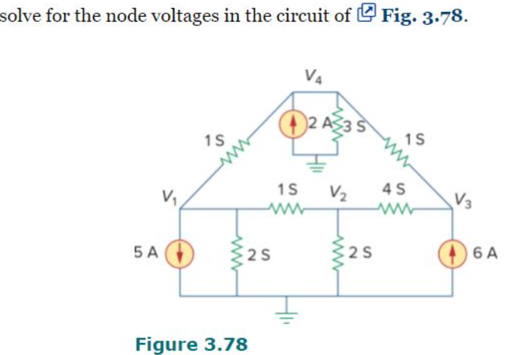 Solved Solve for the node voltages in the circuit of Fig | Chegg.com