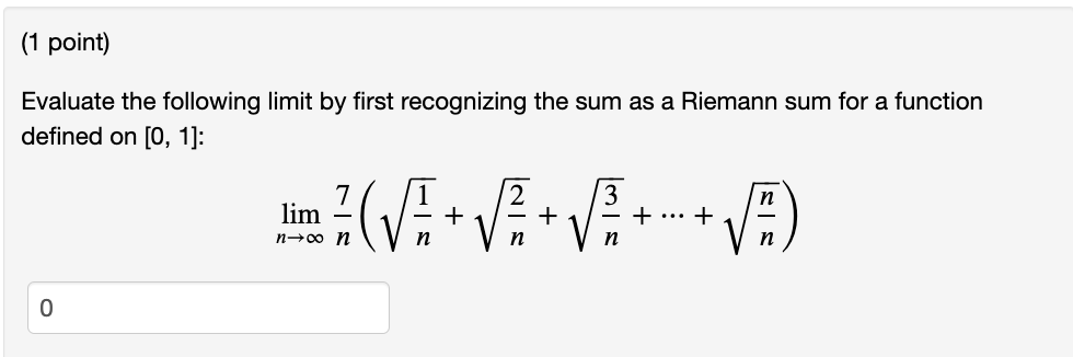 Solved Evaluate the following limit by first recognizing the | Chegg.com