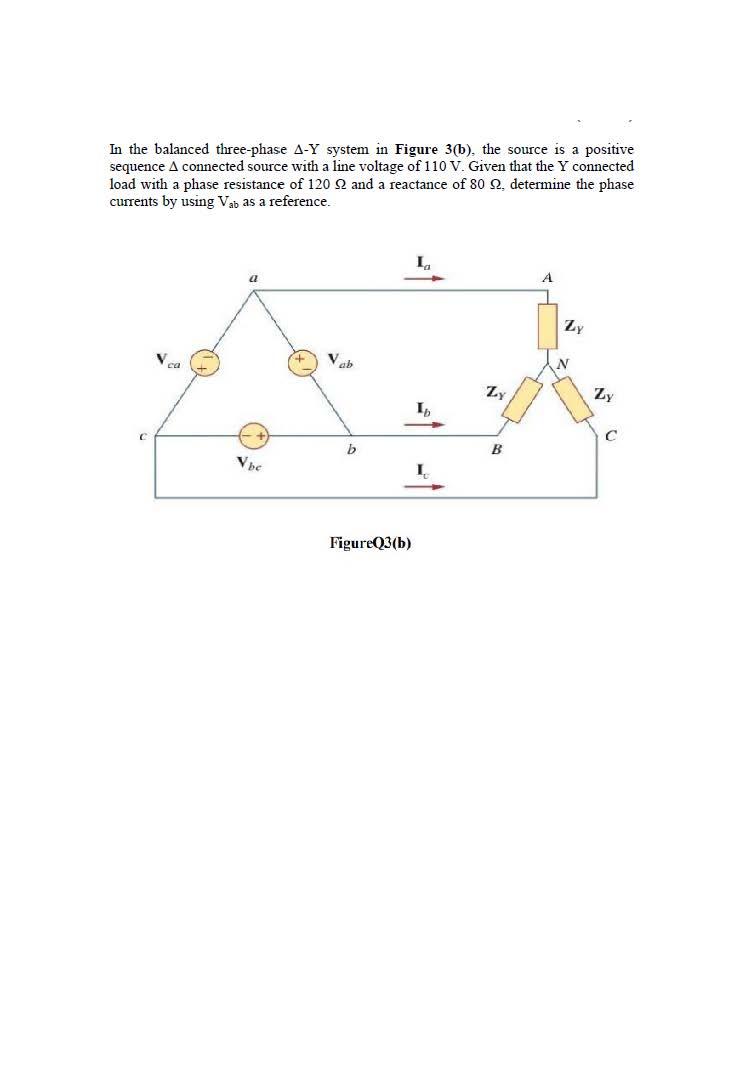Solved In the balanced three-phase Δ-Y system in Figure | Chegg.com