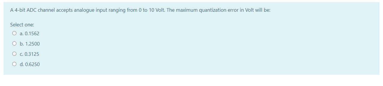 Solved A 4-bit ADC channel accepts analogue input ranging | Chegg.com