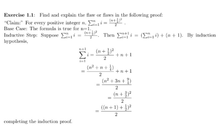 Solved Exercise 1.1 Find and explain the flaw or flaws in | Chegg.com Solved Exercise 1.1 Find and explain the flaw or flaws in | Chegg.com