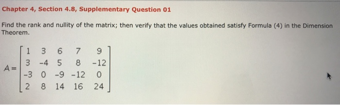 Solved From the following matrix Find the | Chegg.com