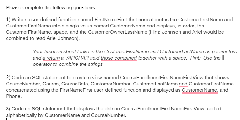 Solved Using the Art Course database tables you created and | Chegg.com