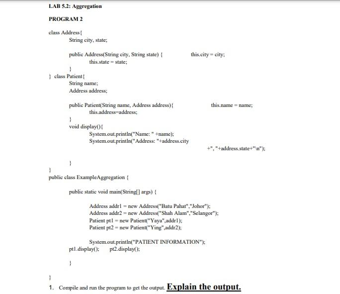 Solved PROGRAM 2 class Address! String city, state; 1. | Chegg.com