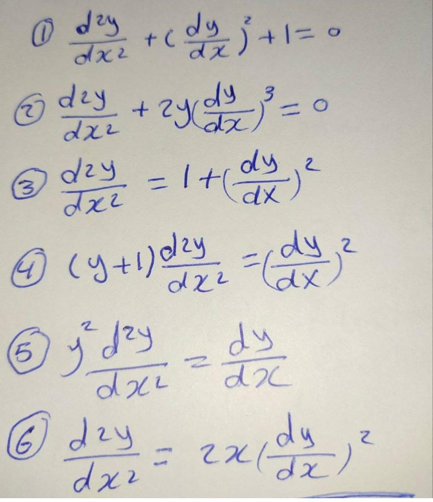 Solved ① day + de 1+1=0 dx 3 27 dxz day + dx2 dzy zydy ax) = | Chegg.com