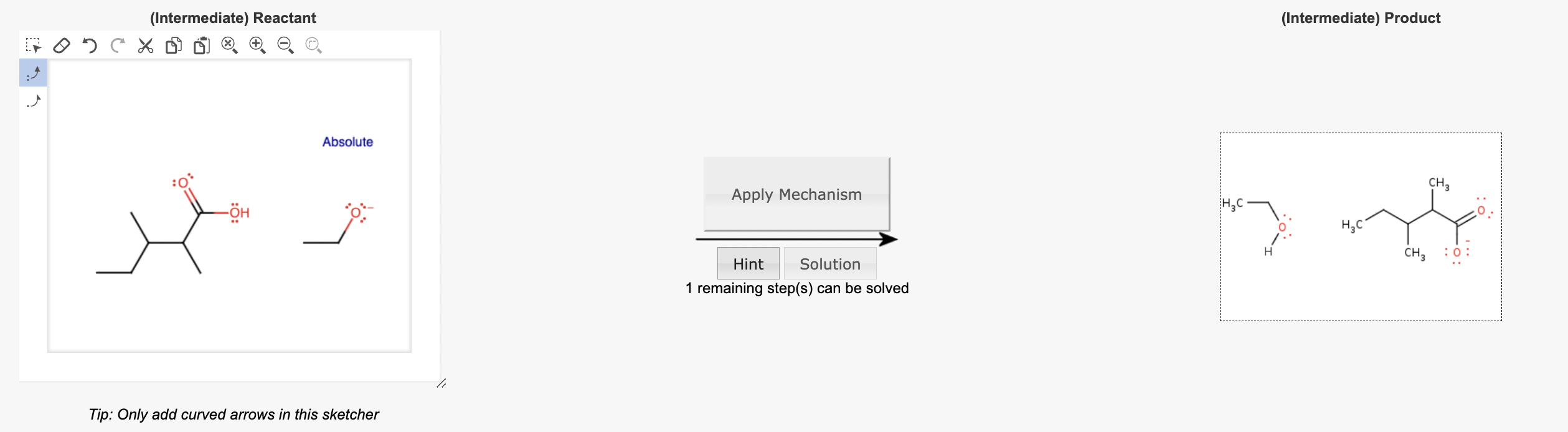 Solved (Intermediate) Reactant (Intermediate) Product O | Chegg.com
