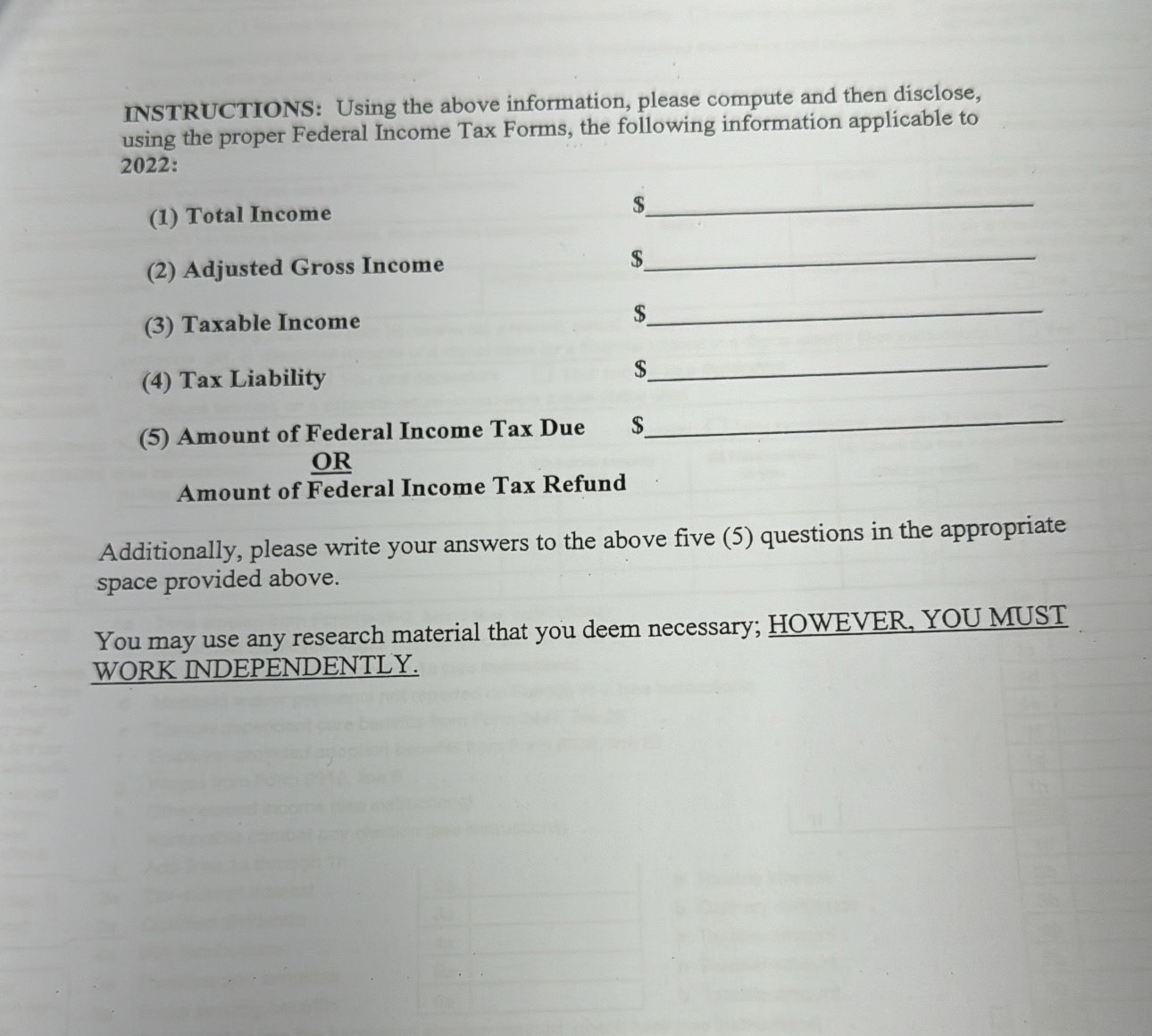 Solved Fees earned from her part-time tax practice in 2022 | Chegg.com