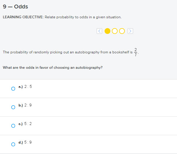 Solved 9 - Odds LEARNING OBJECTIVE: Relate probability to | Chegg.com