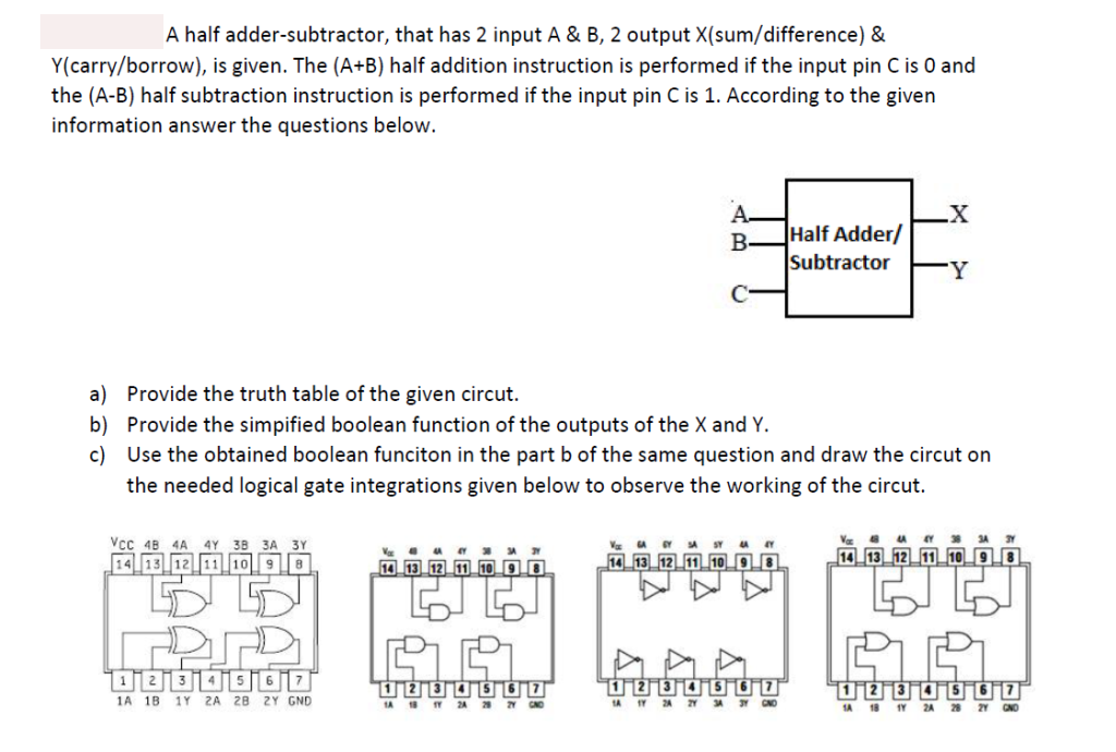 Solved ਬਾਬਾ ਸ਼ਾਖਾਵਾਂ ਉਨ੍ਹਾਂ ਵਾਲਾ A half adder-subtractor, | Chegg.com