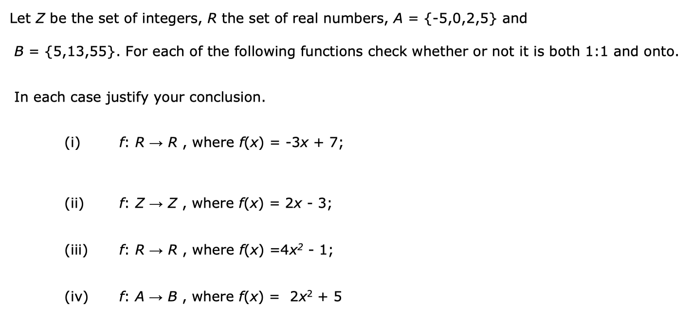 Solved Let Z Be The Set Of Integers R The Set Of Real