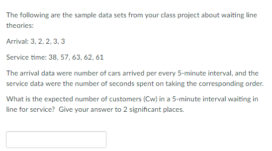 Solved The following are the sample data sets from your | Chegg.com