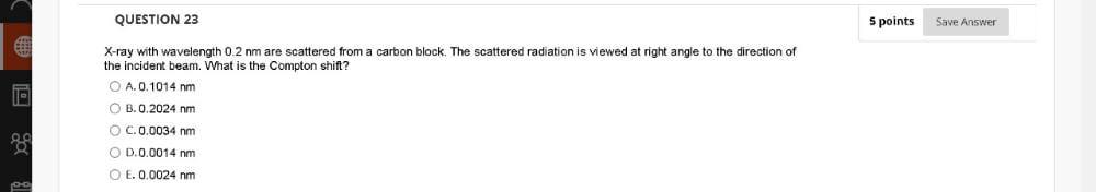 Solved QUESTION 23 5 points Save Answer right angle to the | Chegg.com