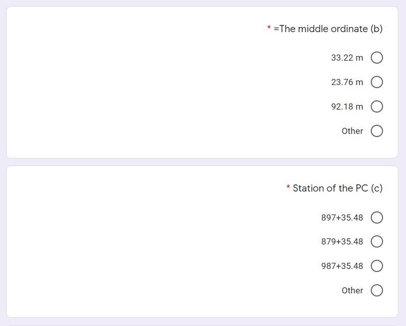 Solved =The middle ordinate (b) 33.22 m 23.76 m 92.18 m | Chegg.com