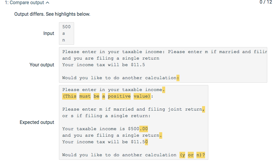 Solved 4.13 Programming Project #1-Taxes Background This | Chegg.com