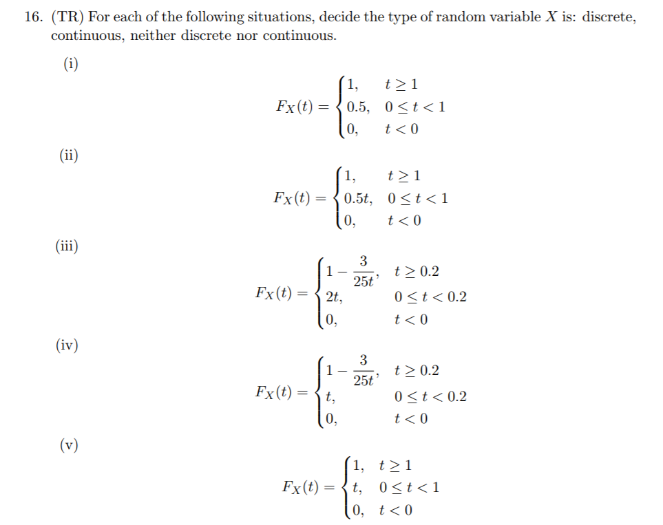 Solved Please explain to me why each one is either discrete, | Chegg.com