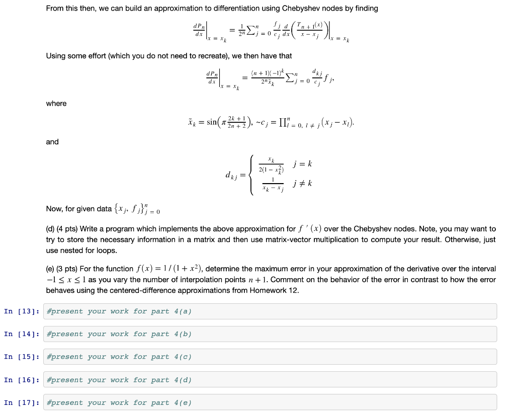 Problem 4 (15 pts): So, associated with Chebyshev | Chegg.com