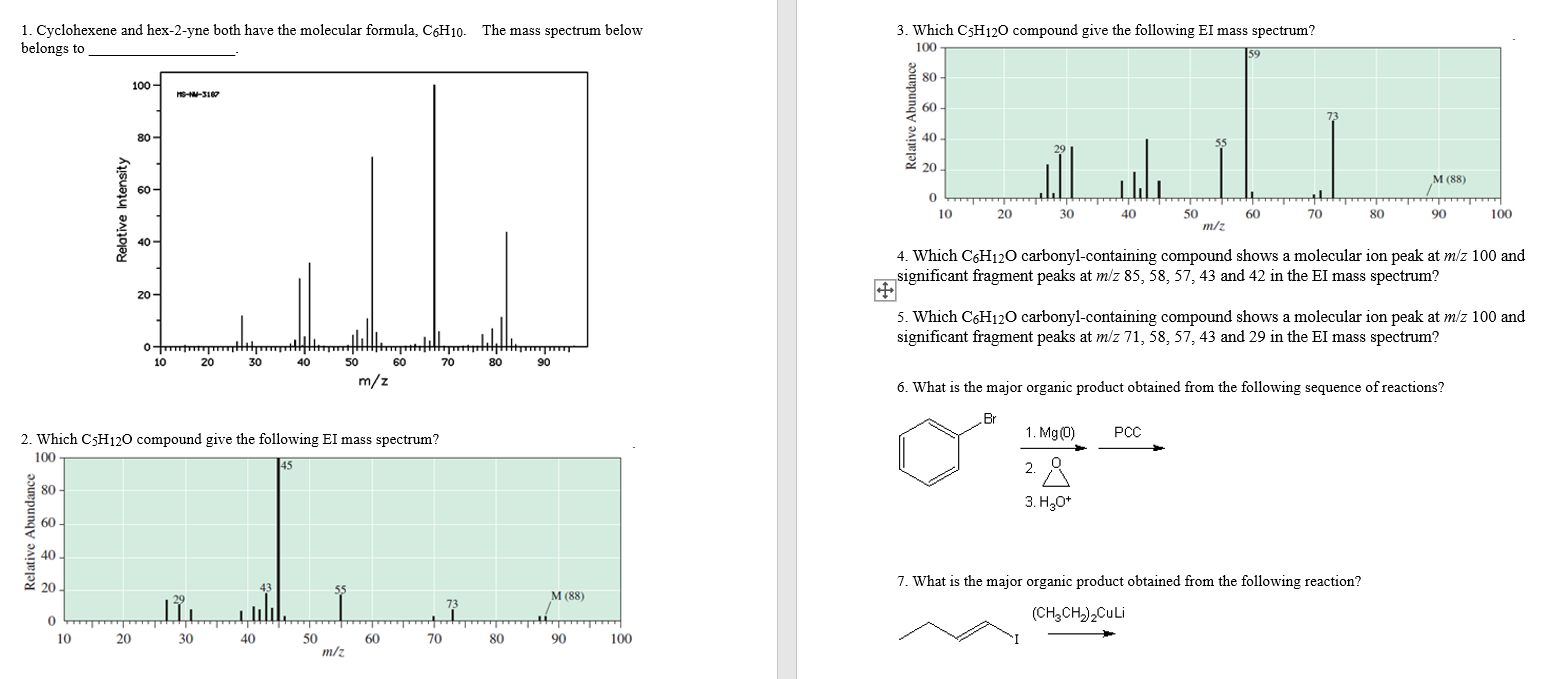 Solved 1. Cyclohexene and hex-2-yne both have the molecular | Chegg.com