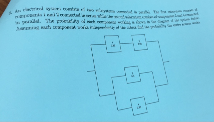 Solved lectrical system consists of two subsystems connected | Chegg.com