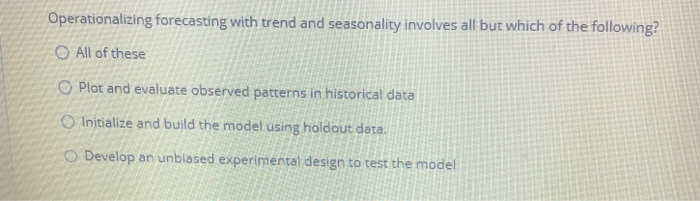 Solved Operationalizing forecasting with trend and | Chegg.com