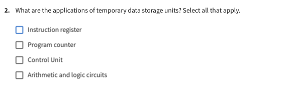 Solved What are the applications of temporary data storage | Chegg.com