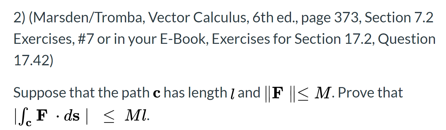 Solved 2) (Marsden/Tromba, Vector Calculus, 6th ed., page | Chegg.com