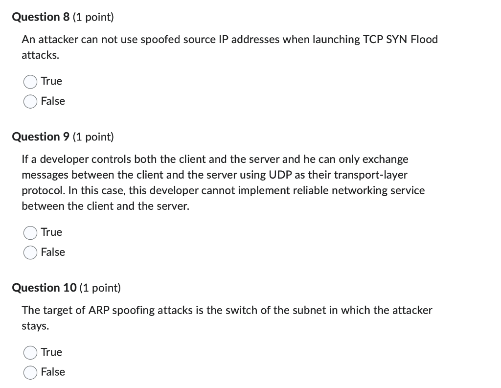 Solved An Attacker Can Not Use Spoofed Source Ip Addresses