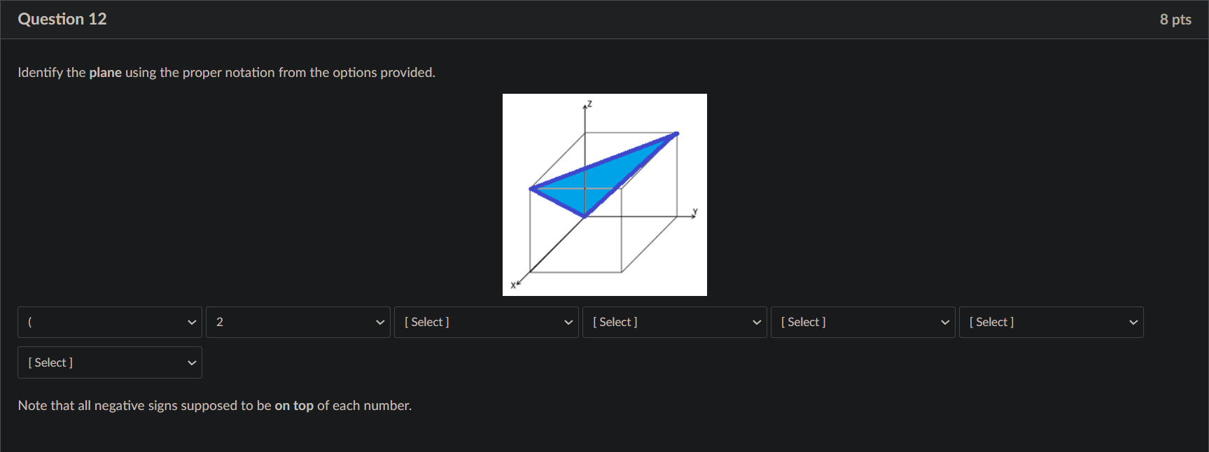 Solved Identify the plane using the proper notation from the | Chegg.com