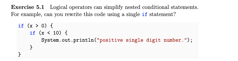 Solved Exercise 5.1 Logical operators can simplify nested | Chegg.com