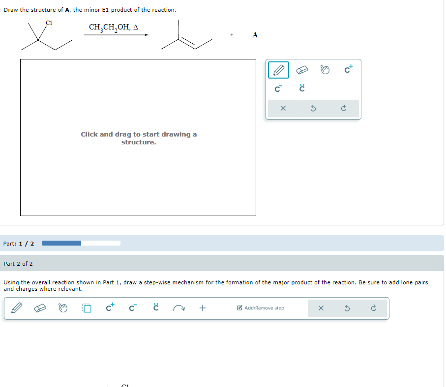 Solved Consider the mechanism of an E1 reaction.Draw the | Chegg.com