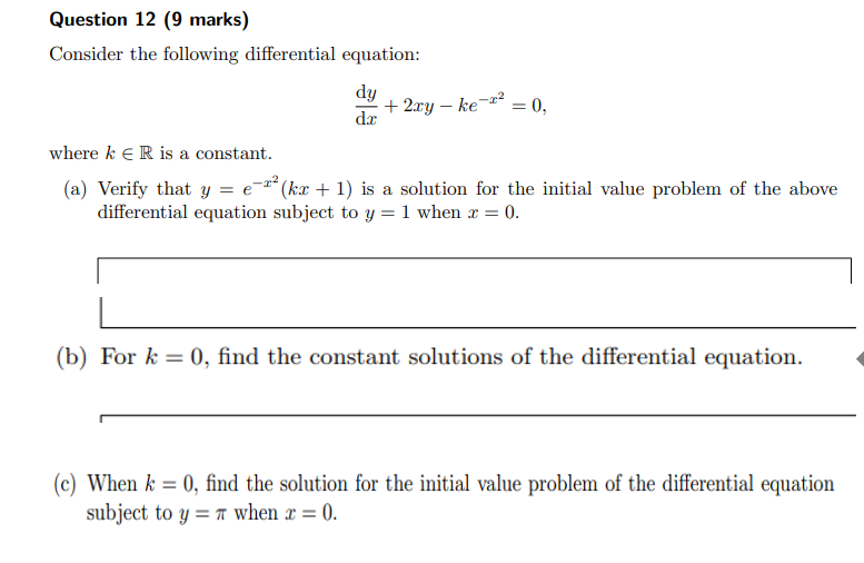 Solved Consider the following differential equation: | Chegg.com
