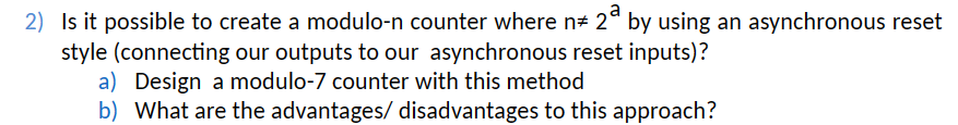 Solved Is it possible to create a modulo-n counter where | Chegg.com