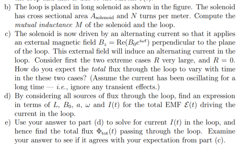 Solved EMA Consider a wire loop of radius a and area Aloop | Chegg.com