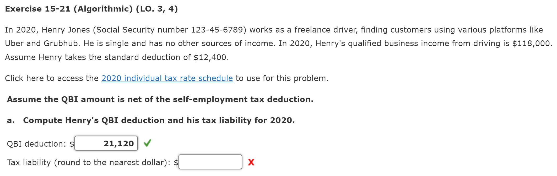 Solved Exercise 15-21 (Algorithmic) (LO. 3, 4) In 2020, | Chegg.com