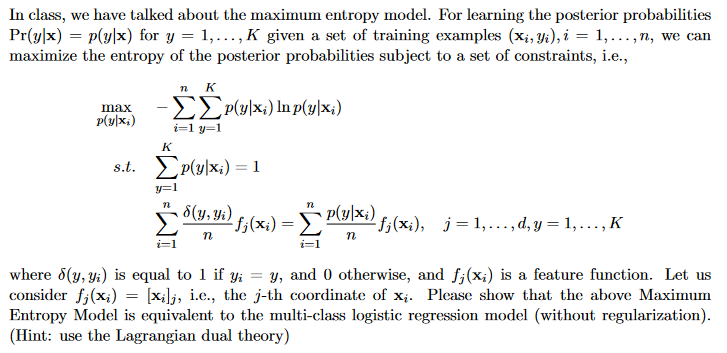Solved Once you have the Lagrangian Dual function g(α, β), | Chegg.com