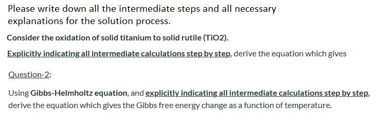 Solved Please write down all the intermediate steps and all | Chegg.com