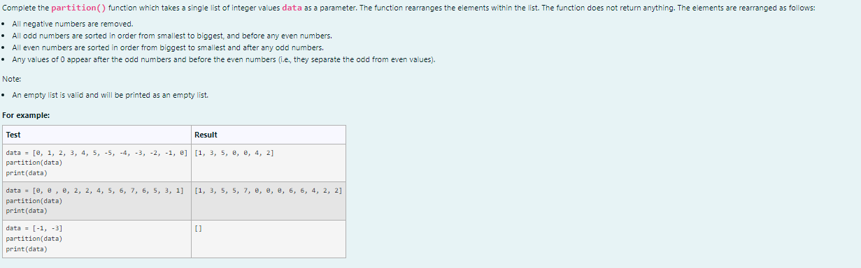 Solved All negative numbers are removed. All odd numbers are | Chegg.com