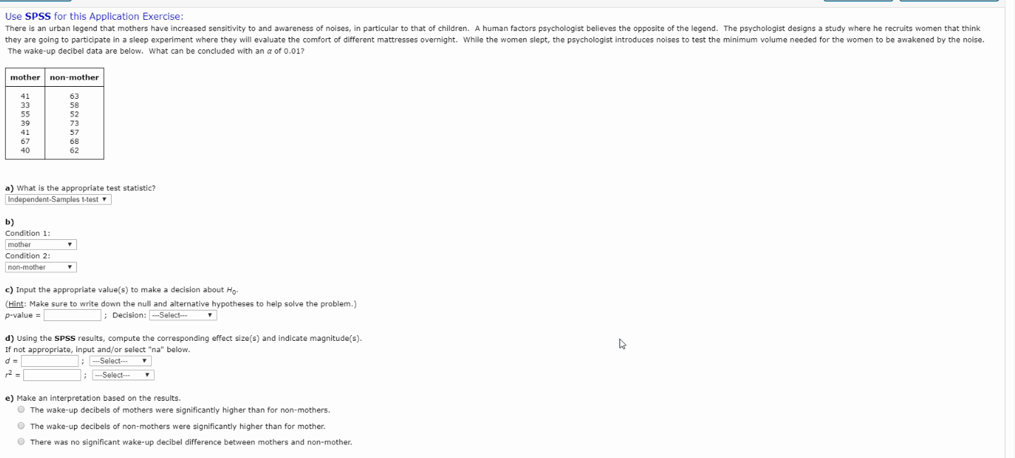 Solved Use SPSS for this Application Exercise: There is an | Chegg.com