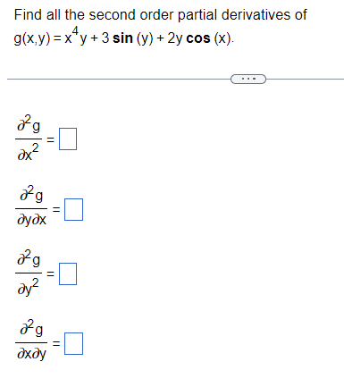 Solved 10)Find all the second order partial derivatives | Chegg.com