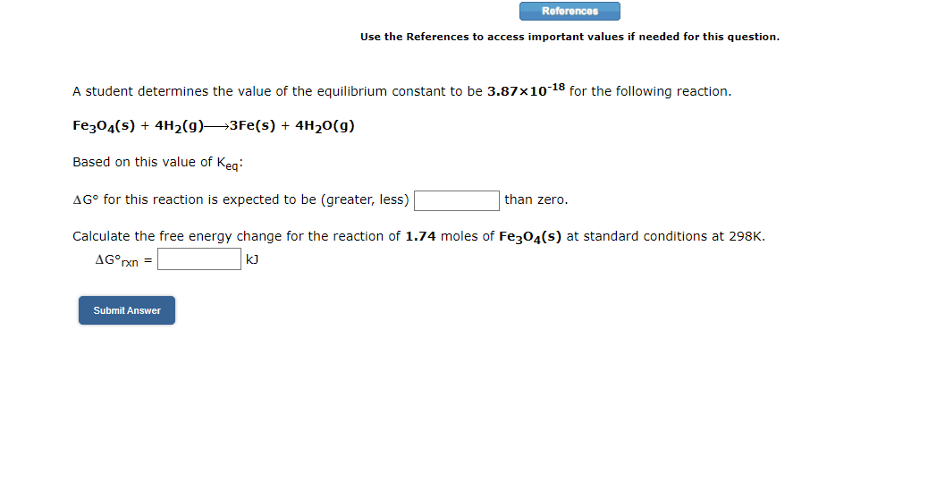 Solved Use the References to access important values if | Chegg.com