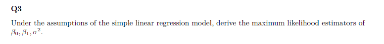 Solved Under the assumptions of the simple linear regression | Chegg.com