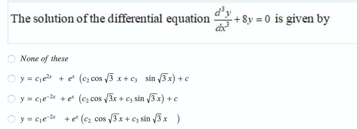 Solved General form of a second order linear differential | Chegg.com