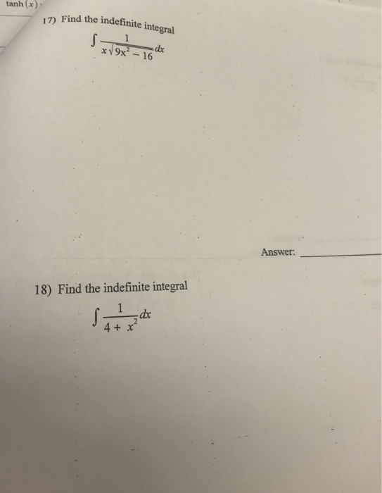 Solved Find the indefinite integral integral 1/x Squareroot | Chegg.com