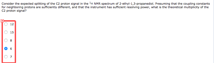 Solved Consider the expected splitting of the C2 proton | Chegg.com