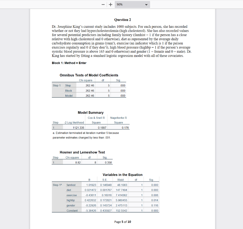 Solved 2d. Explain the basic idea behind the Hosmer-Lemeshow | Chegg.com