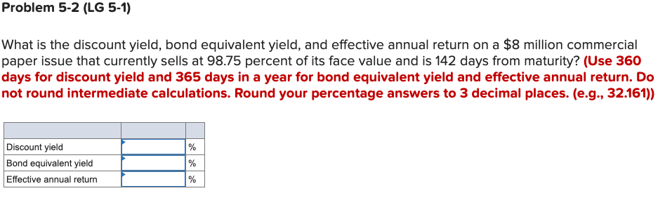 Solved What is the discount yield, bond equivalent yield, | Chegg.com