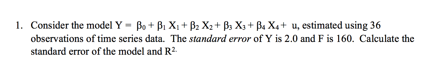 1. Consider the model Y = Bo + B1 X1 + B2 X2 + B3 X3 | Chegg.com
